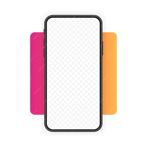 Макет телефона с пустым экраном смартфона новая модель телефона шаблон