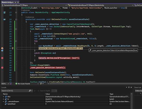 Networkstreamreadasync Cant Cancel · Issue 7213 · Dotnetandroid