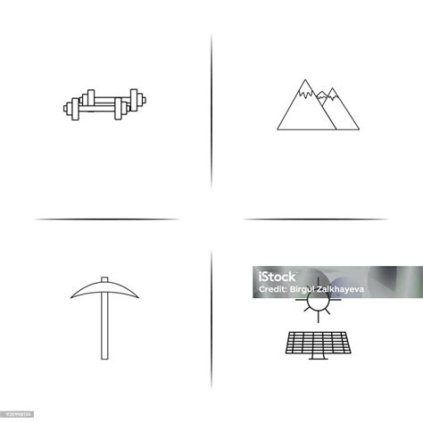 스포츠 피트 니스 및 레크리에이션 간단한 선형 아이콘 세트입니다 간단한 개요 아이콘 0명에 대한 스톡 벡터 아트 및 기타 이미지 0명 녹색 기술 디자인 Istock