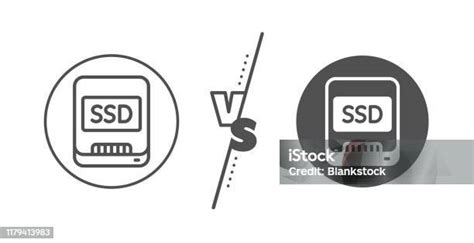 Ssd 선 아이콘입니다 컴퓨터 메모리 구성 요소 기호입니다 데이터 스토리지 벡터 0명에 대한 스톡 벡터 아트 및 기타 이미지