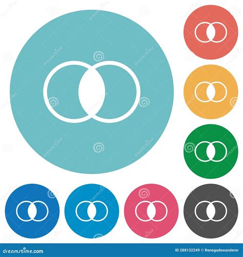 overlapping elements flat round icons stock illustration illustration
