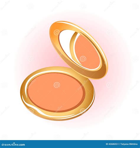 Cosmetic Powder Compact Stock Vector Illustration Of Foundation 4268653