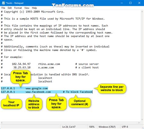 Block Websites Using Hosts File In Windows Tutorials