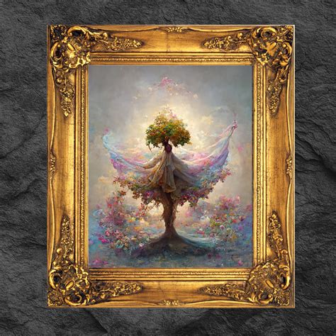 Fantasy Female Tree Of Life Abstract Mother Nature Gaia Etsy