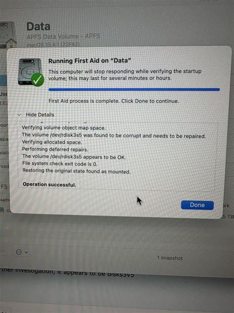 Disk Utility Errors First Aid MacRumors Forums