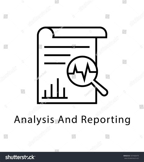 Analysis Reporting Vector Line Icon Stock Vector Royalty Free 597406979 Shutterstock