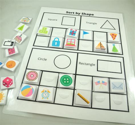 Sort By Shape Worksheet Shape Sorting Game Educational Preschool