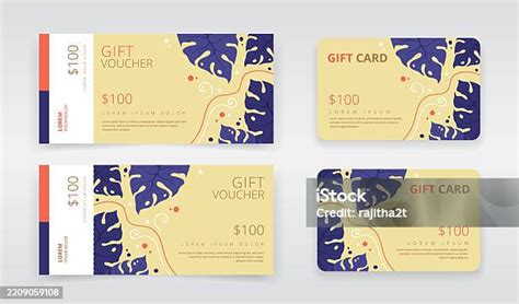 여름 테마 상품권 열대 나뭇잎과 코랄 레드와 화이트 액센트가 있는 따뜻한 모래 배경이 특징인 일반 또는 전자 기프트 카드 템플릿 0명에 대한 스톡 벡터 아트 및 기타 이미지