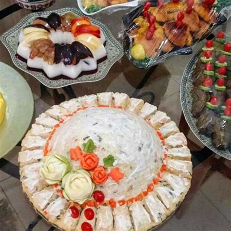 عکس تزیین سالاد الویه زیبا تزیین سالاد الویه برای تولد دختر