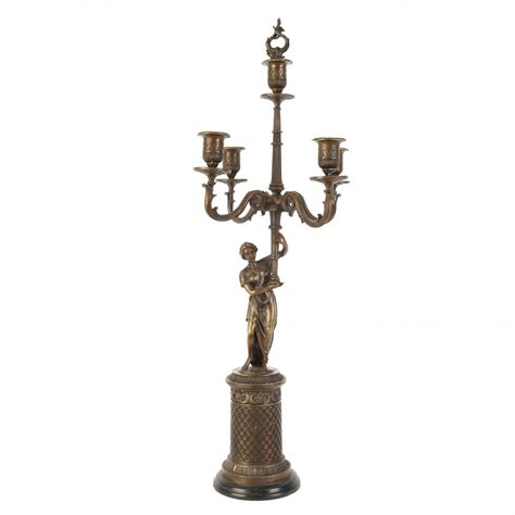 Скульптуры и бронза Бронзовый подсвечник