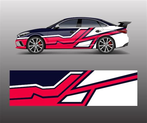 Premium Vector Racing Car Wrap Abstract Strip Shapes For Company Car