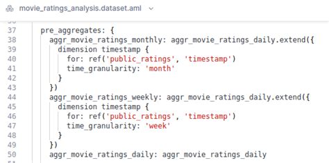 build multiple preaggregates using aml extend holistics docs 4 0