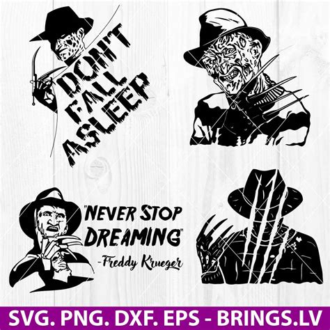 Freddy Krueger Svg Bundle Horror Movie Characters Svg Horror Movies Svg Png Dxf Eps