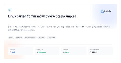 Linux Parted Command With Practical Examples Labex