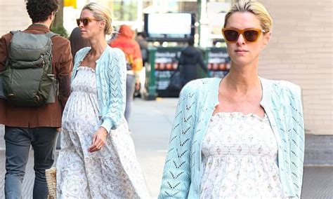 Nicky Hilton Nails Spring Maternity Fashion As She Wears A Chic Dress