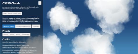create 3d clouds in css