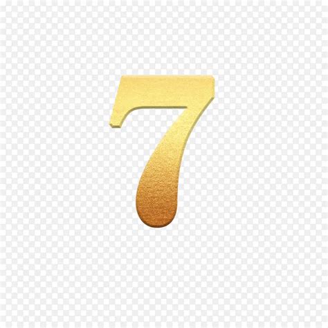 金色质感数字 7PNG图片素材下载 图片编号yjvvzram 免抠素材网