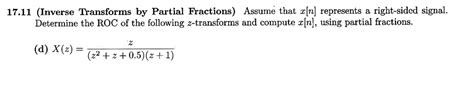 Solved 1711 Inverse Transforms By Partial Fractions