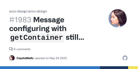 Message Configuring With `getcontainer` Still Creates Instance With `position Fixed` Not