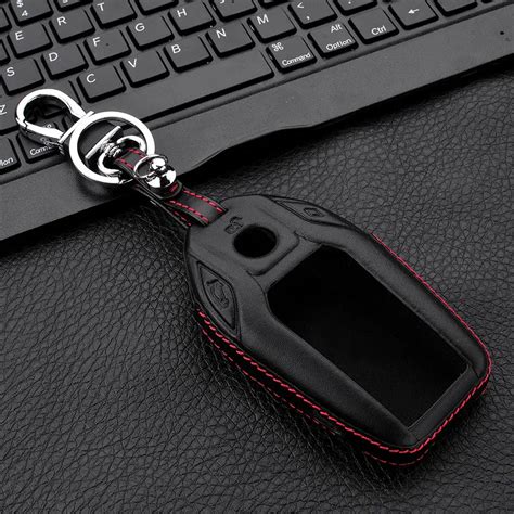 Genuine Leather Car Key Case Cover Keychain For Remote Key Protective