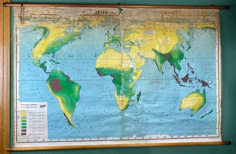 Annual Rainfall Map 1960s For Sale At Pamono