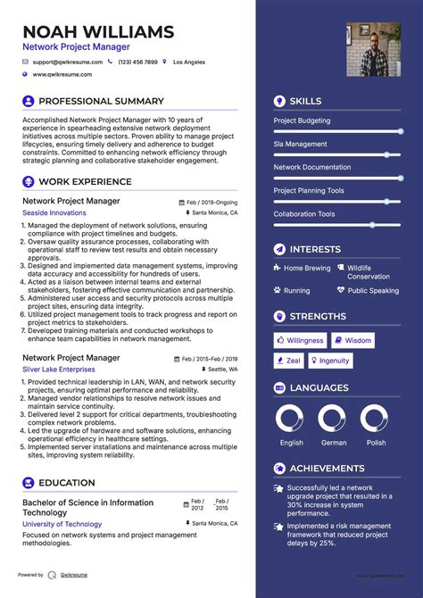 10 Network Project Manager Resume Samples And Templates For 2025