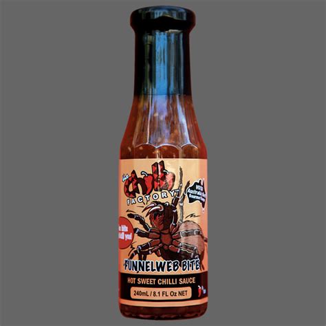 Funnelweb Bite Hot Sweet Chilli Sauce The Chilli Factory Aussie