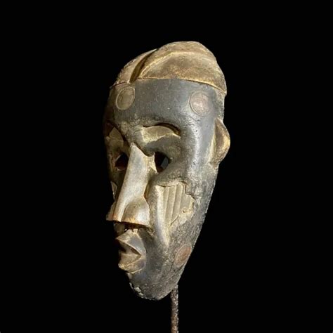 MASQUES AFRICAINS TRIBAL visage vintage bois sculpté suspendu Ngil