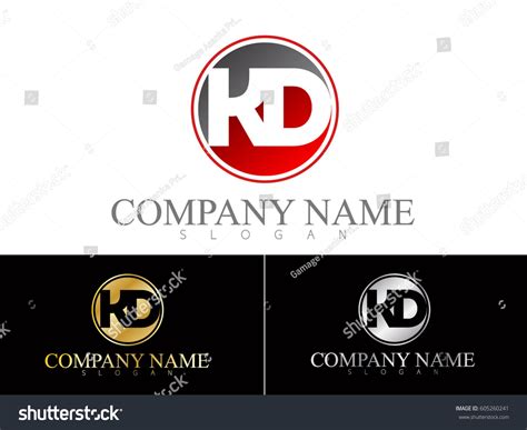 Kd Font Logos Stock Vector Royalty Free 605260241 Shutterstock