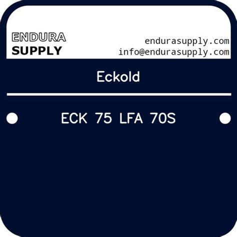 Eckold Eck 75 Lfa 70s Endura Supply