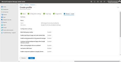 Google Chrome Policies Intune Scloud