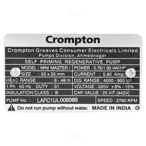 Crompton Mini Master Water Pump 1hp Discount Clearance Dpise2022dps