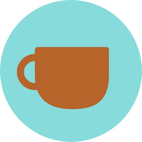 コーヒーカップのアイコンイラスト（丸） 無料イラスト素材のillalet