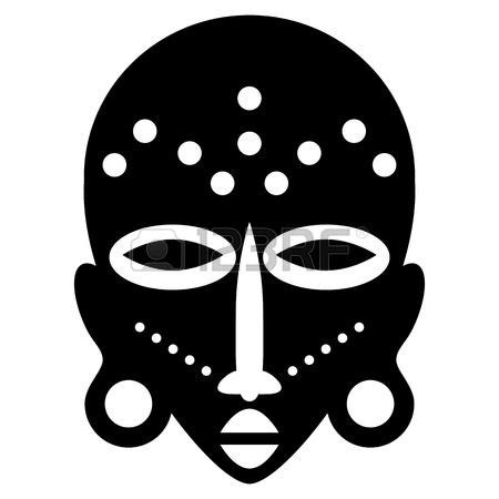 M Scaras Africanas Aislado En Blanco Iconos Del Vector Para Dise Os