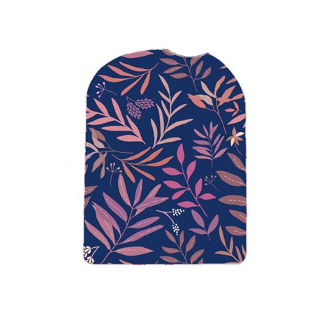 Omnipod Cover Sticker Navy Leaves Uk