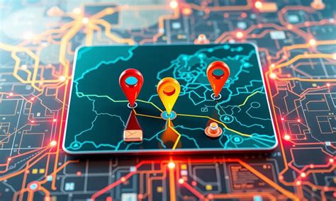 A Dynamic Map Showing A Specific Location With Two Prominent Pins