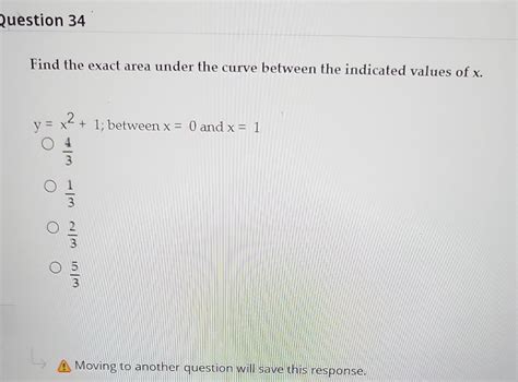 Solved Find The Exact Area Under The Curve Between The Chegg
