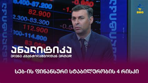 სებ ის ფინანსური სტაბილურობის 4 რისკი Youtube