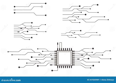Circuit Board Line Microchip Software Integrated Motherboard Connections Innovative