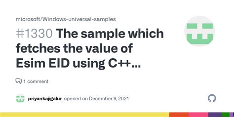 The Sample Which Fetches The Value Of Esim EID Using C WinRT Issue