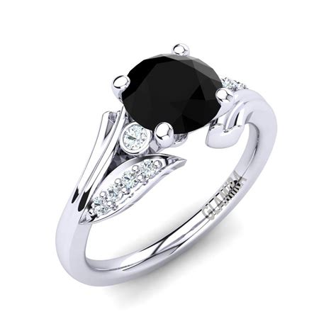 Buy 1 Carat Round Cut 14k White Gold Black Diamond Glamira Ring Agnella