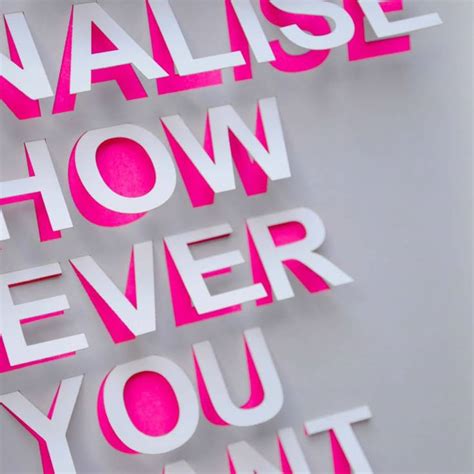 Personalised 3d Wording Papercut Poster Design