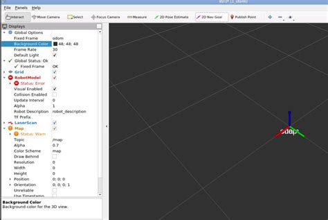 Model And Map Not Showing In Rviz Step 1 Generate A Map Of The