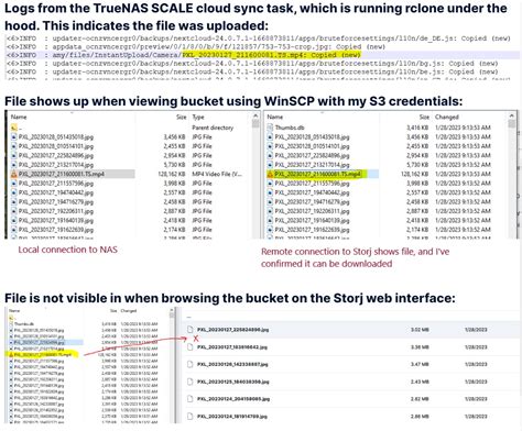 Some Files Not Showing In Bucket On Storj Website But They Do Show