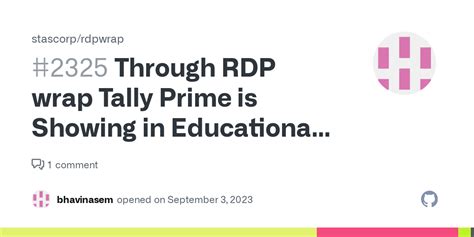 Through Rdp Wrap Tally Prime Is Showing In Educational Mode Plz Help