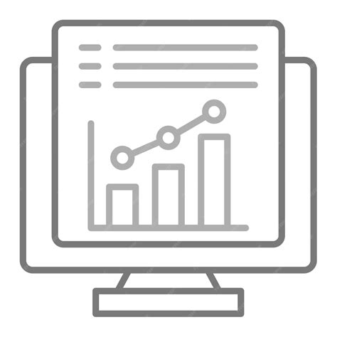Premium Vector A Computer Screen With A Graph On It And A Graph On It