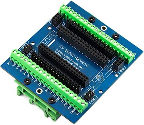 For ESP Super Breakout Board DIN Rail Mount Mm Terminal GPIO Expansion Board