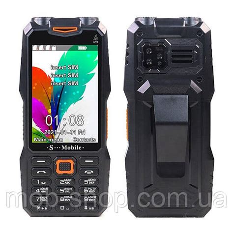 Купить Кнопочный мобильный телефон S-Mobile S999 black бабушкофон ...