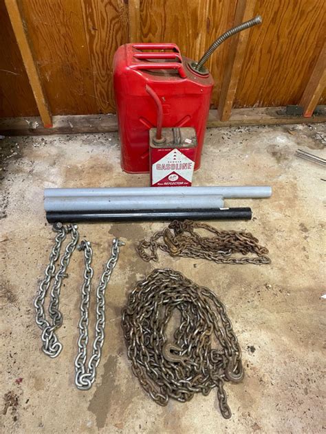 Lot 497 Gas Cans Pvc Chains Seller Managed Online Auctions