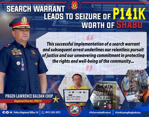 Search Warrant Leads To Seizure Of P141k Worth Of Shabu Iligan News